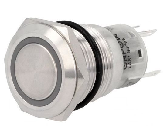 Vandal proof push button switch; LAS1-AGQ-11E/B/12V/S | Micros