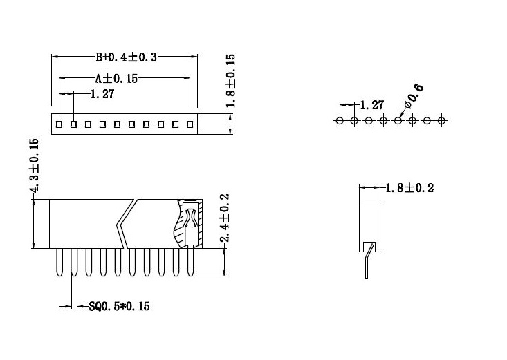 Pin headers p. 1.27mm / Connectors | Micros